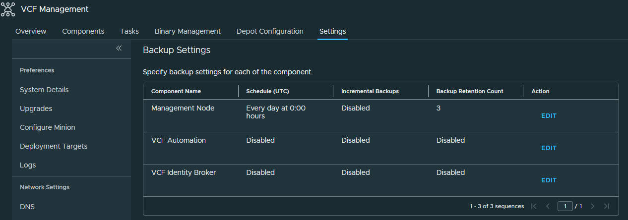 VCF Backup Configurations - Justin Raley