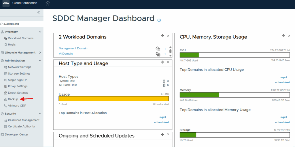 VCF Backup Configurations - Justin Raley