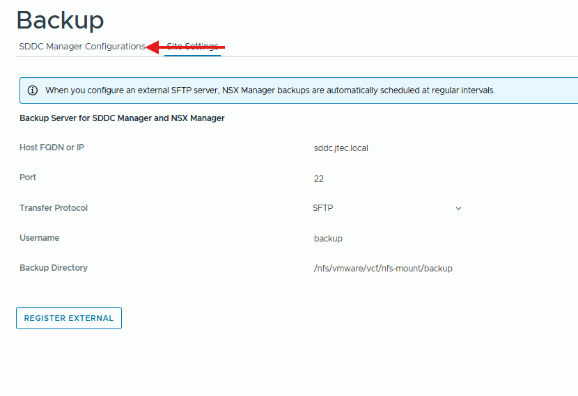 VCF Backup Configurations - Justin Raley