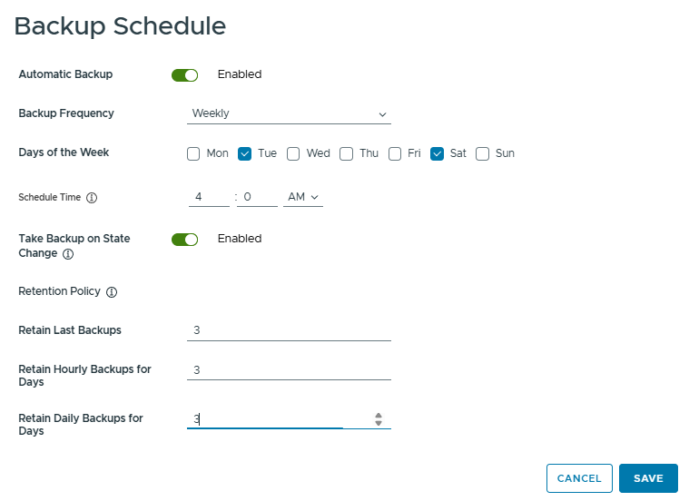 VCF Backup Configurations - Justin Raley