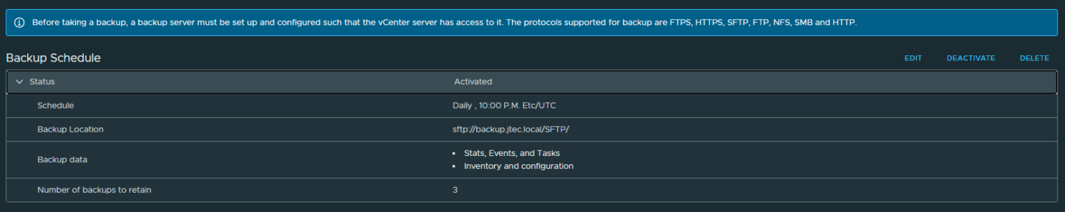 VCF Backup Configurations - Justin Raley